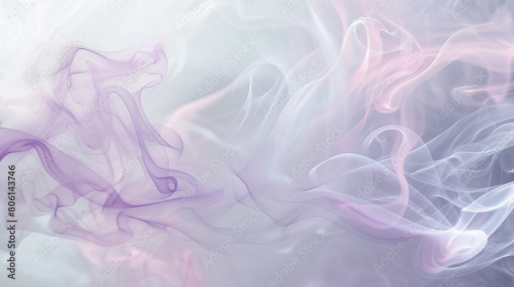Soft wisps of smoke in pale pink and lavender, gently diffusing across ...