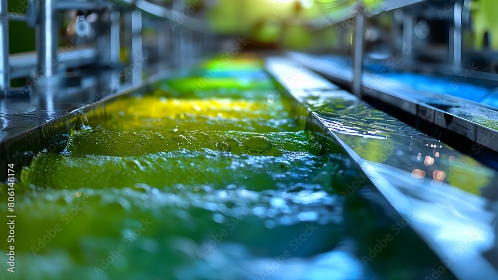 Innovative factory wastewater treatment plant showcasing environmental ...
