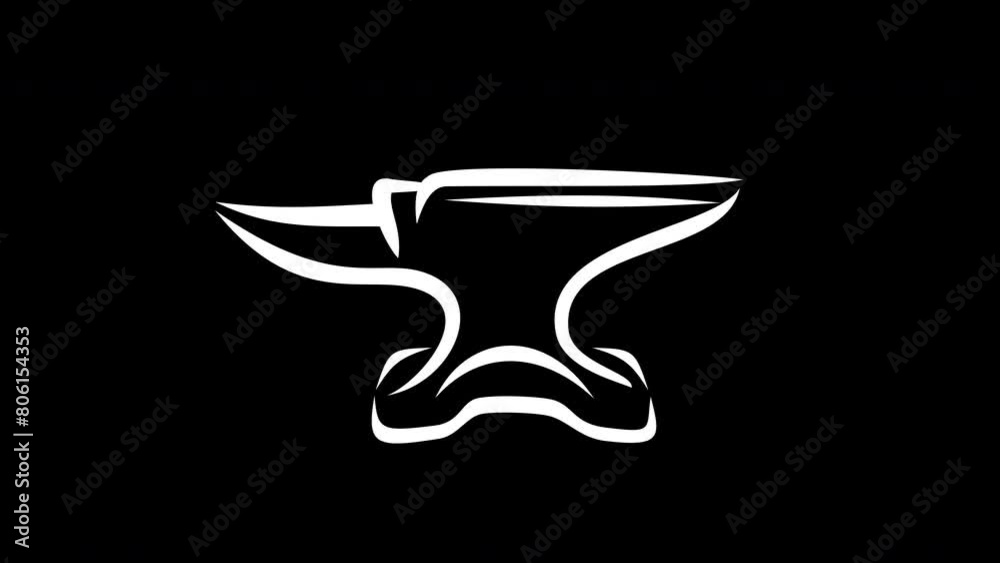 Video Stock Anvil for blacksmith graphic animation. Alpha channel ...