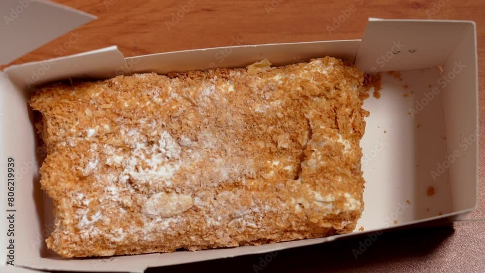 Cupcake Packaging. Shipping. Getting Baking Mockup Package. Close-up of ...