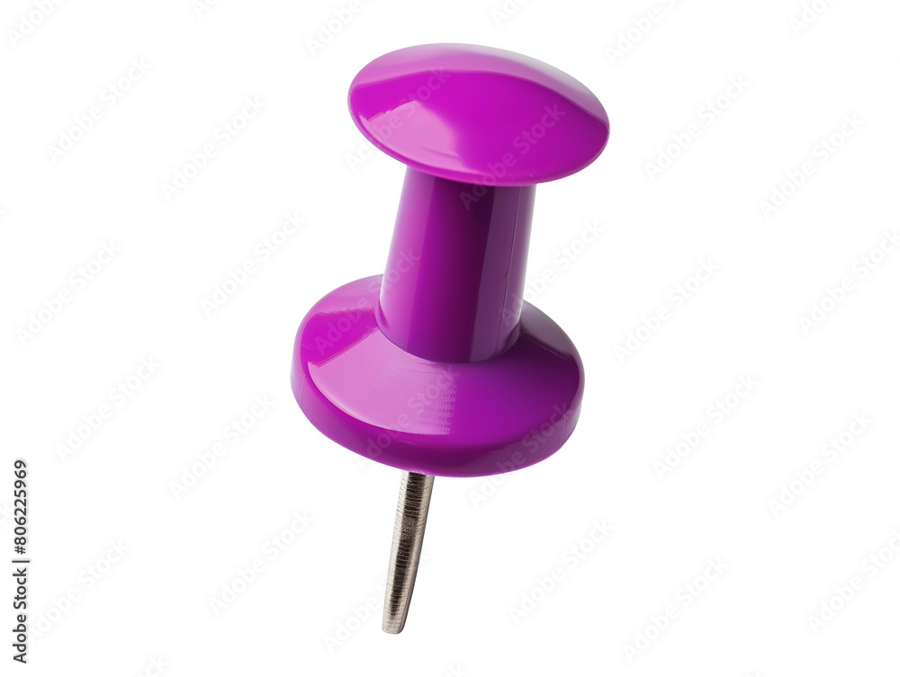 Purple push pin isolated on transparent background Stock Photo | Adobe ...