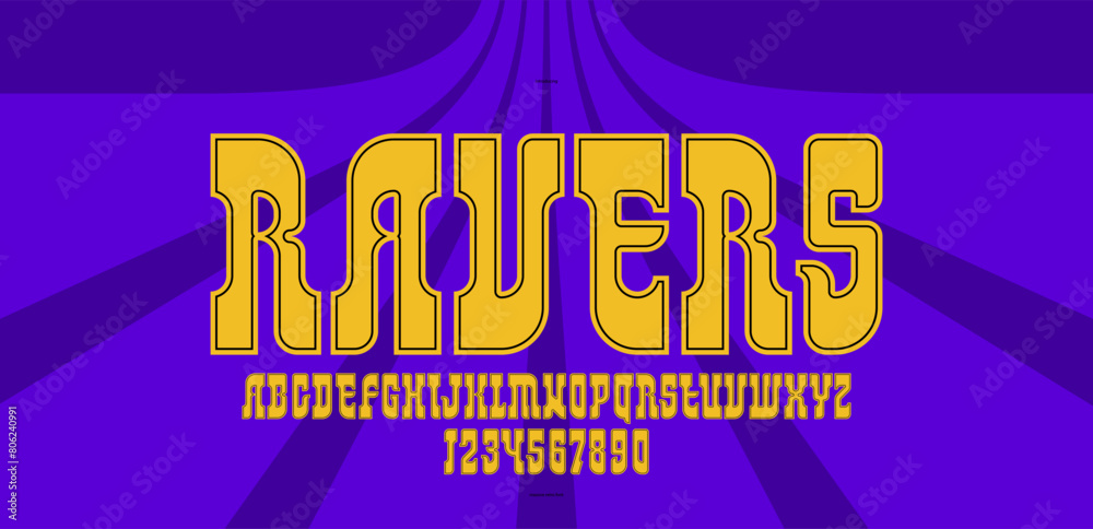 Musical font for electronic techno and trance music titles and logos ...