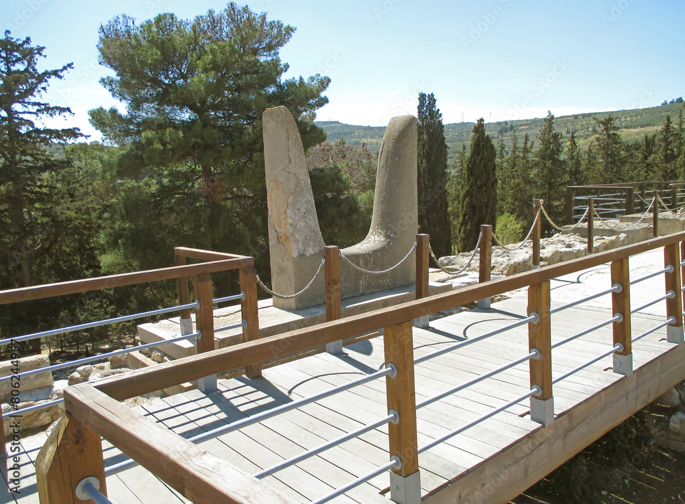 Horns of Consecration, a Minoan Symbol at The South Entrance of ...
