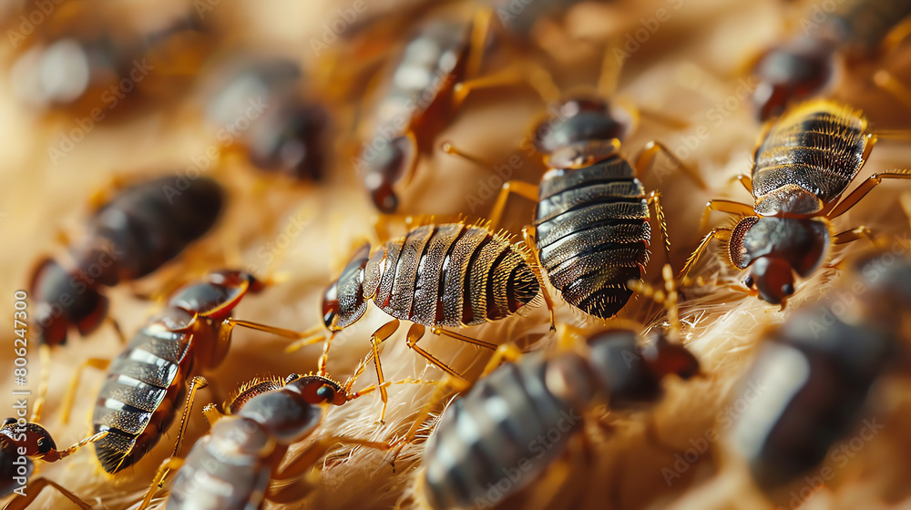bed bug bites, multiple bed bug bites. Futuristics background Stock ...