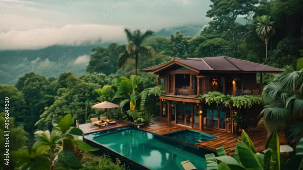 Vidéo Stock A boutique hotel that offers an eco-luxury experience and ...
