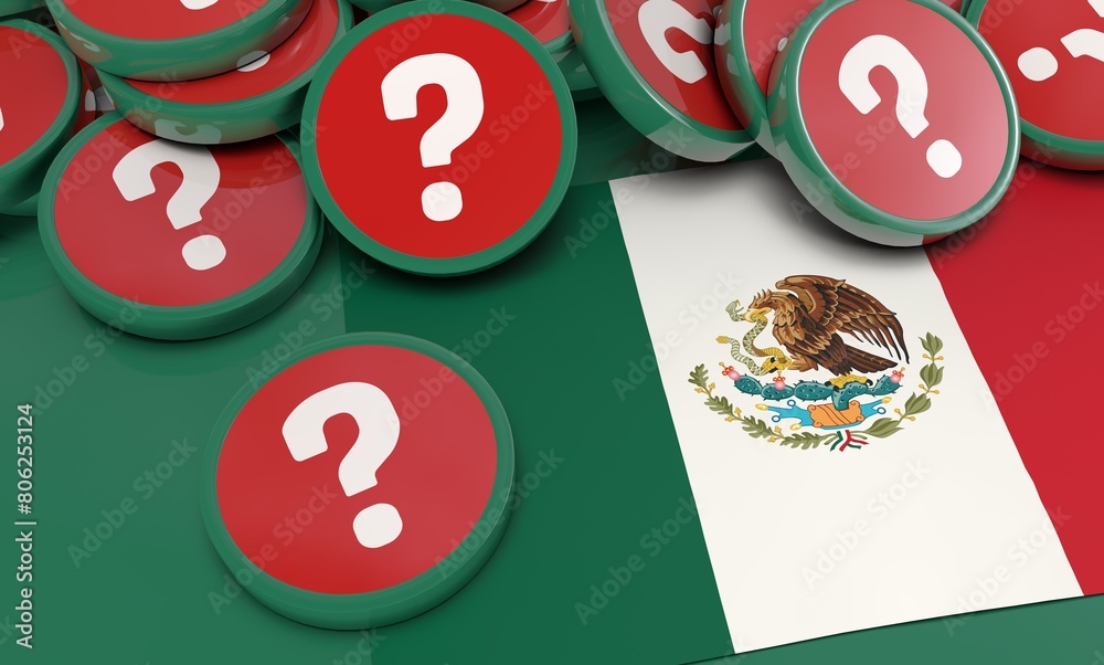 Mexican State Flag, Mexican flag visual presentation. Stock ...