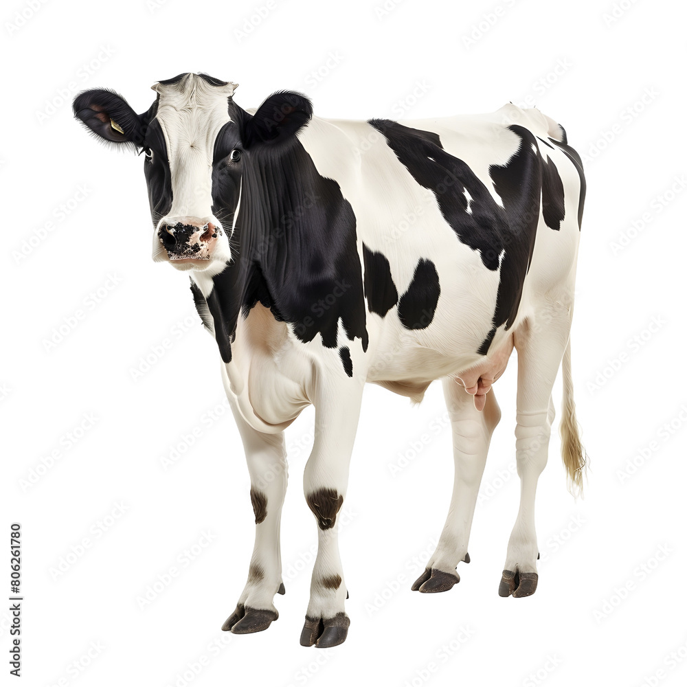 Cow Isolated on transparent Background Dairy Cattle Stock Photo | Adobe ...