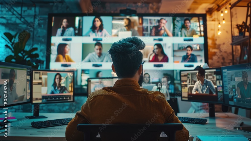 Dynamic visuals of virtual meetings: diverse teams brainstorming ...