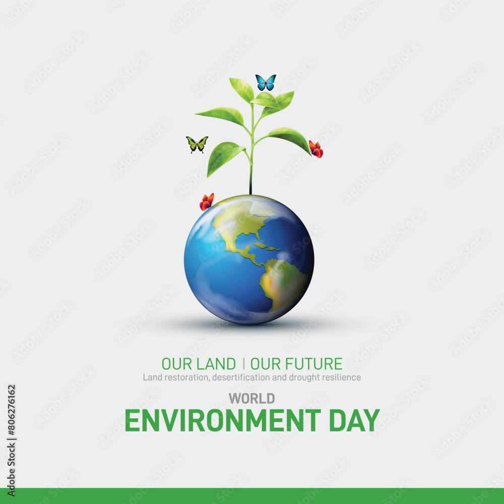 World Environment Day 2024 concept - Land restoration, desertification ...