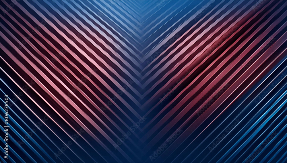 Abstract blue background with diagonal lines creating a sense of depth ...