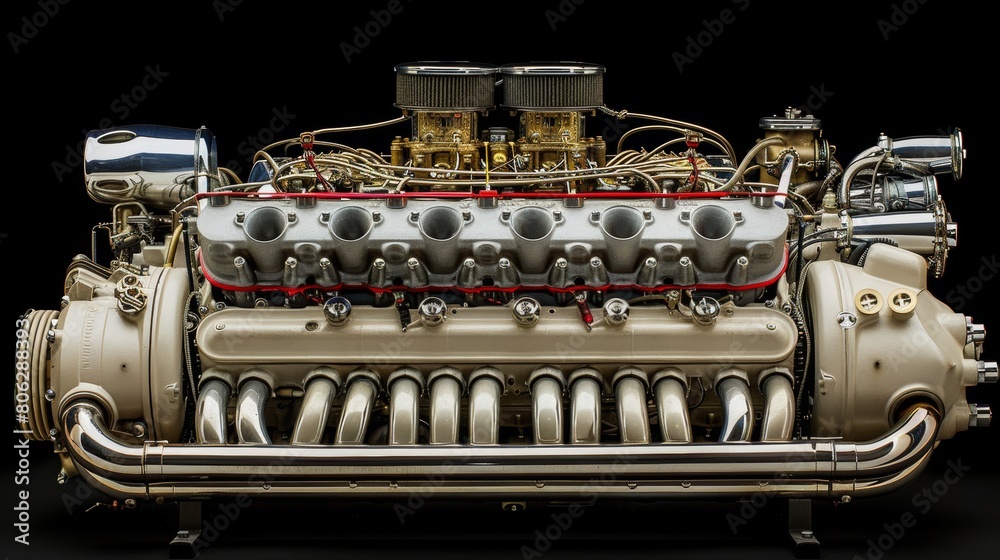 Detailed auto engine anatomy. gears and components unveiled for in ...