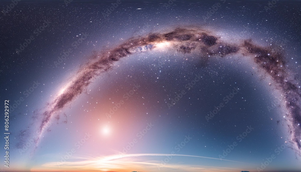 360 degree full sphere panoramic space background with starfield and ...