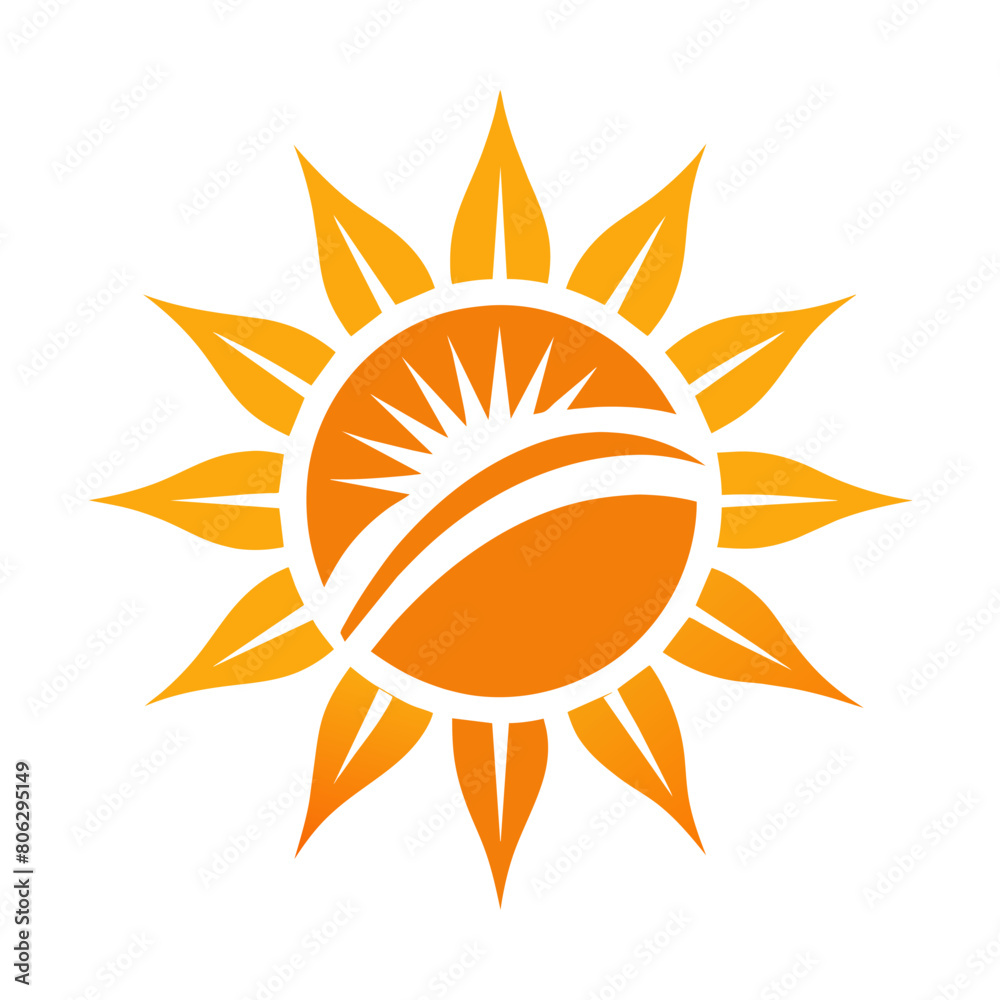 set of sun logo vector art illustration Stock Vector | Adobe Stock