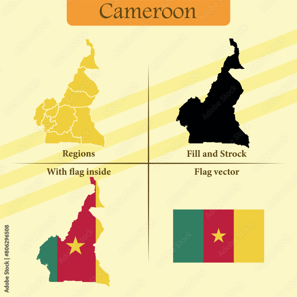 political map vector states and lines and full with vector flag and ...
