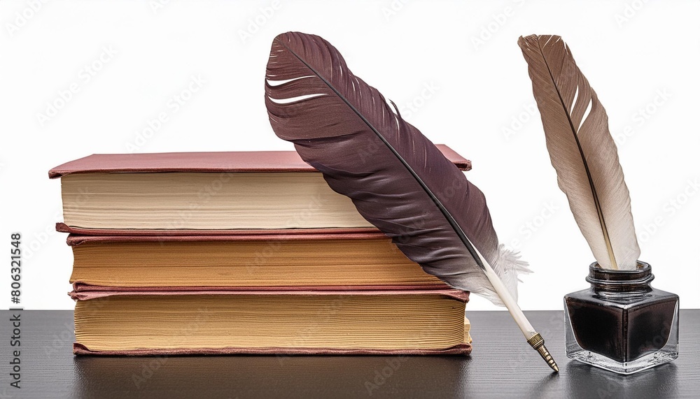 quill and inkwell representing traditional legal documentation isolated ...