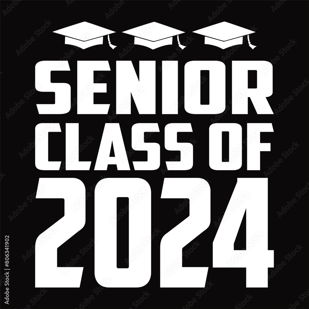 Lettering Class of 2024 for greeting, invitation card. Text for ...