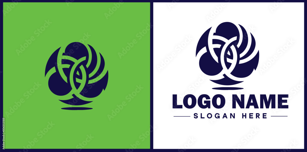venn diagram icon Set diagram Logical diagram Intersection flat logo ...