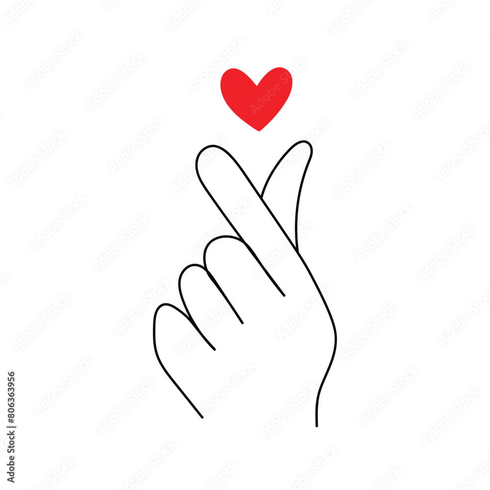 Korean Heart Finger , Korean Heart Finger Cut file, I Love You Sign ...