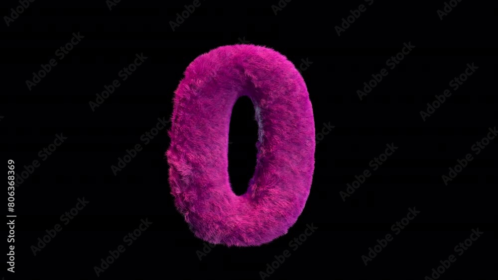Number cero animated plush aesthetic Stock Video | Adobe Stock