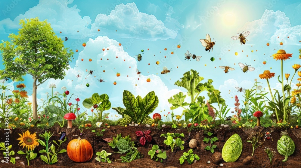 Ecological Balance: A visual representation of the bio-ecological ...