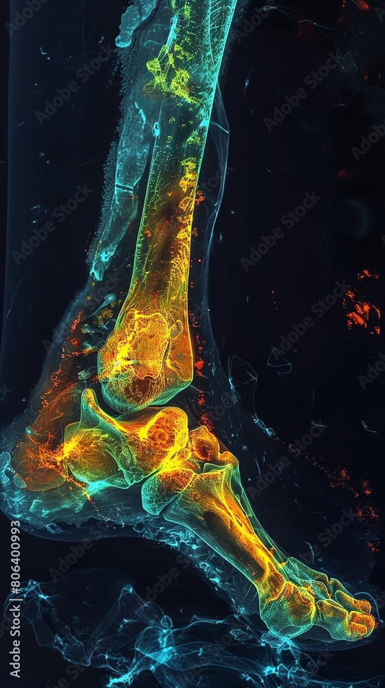 A cuttingedge 3D scan showcasing bone infection in diabetic foot ulcers ...