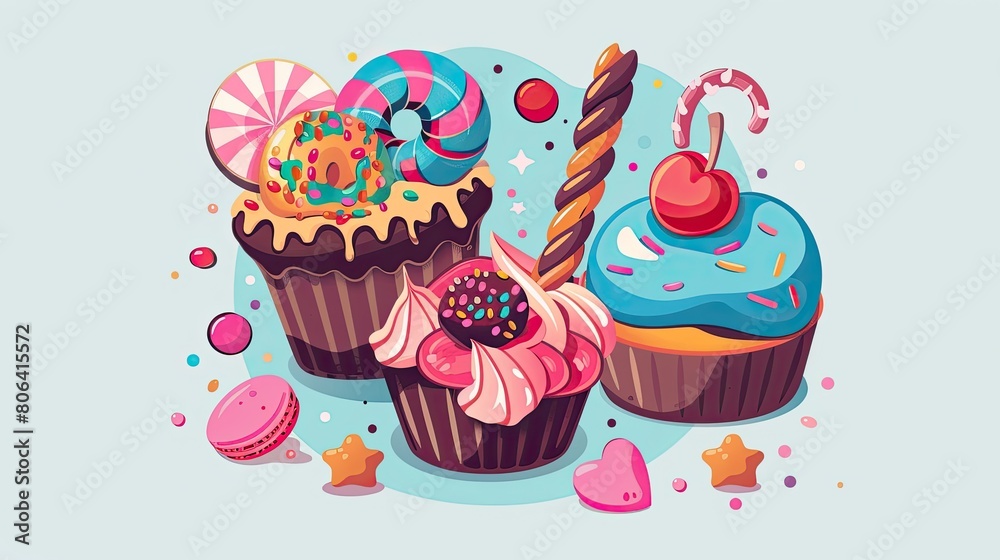 Logo de Postres Originales y Atractivos Stock Illustration | Adobe Stock