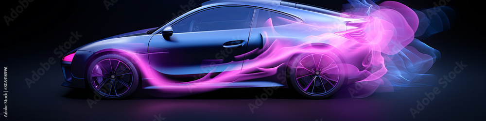 Aerodynamic body kit upgrades make the racing car stand out as it ...