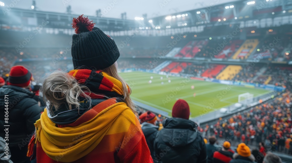 Foto de Belgian Soccer Fans Cheering for National Team Rode Duivels ...