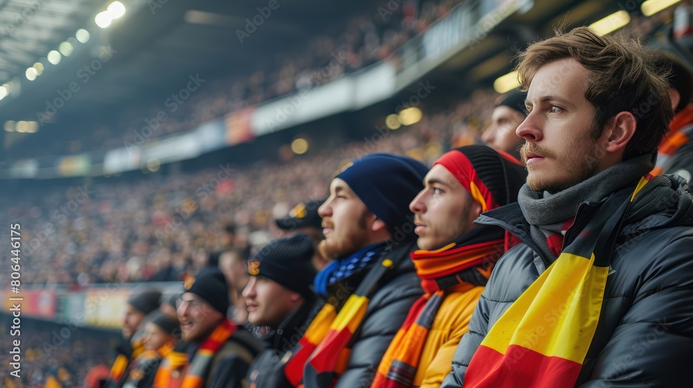 Foto de Belgian Soccer Fans Cheering for National Team Rode Duivels ...