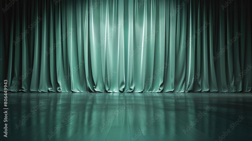 Theatre stage with elegant curtain creates a versatile backdrop for ...