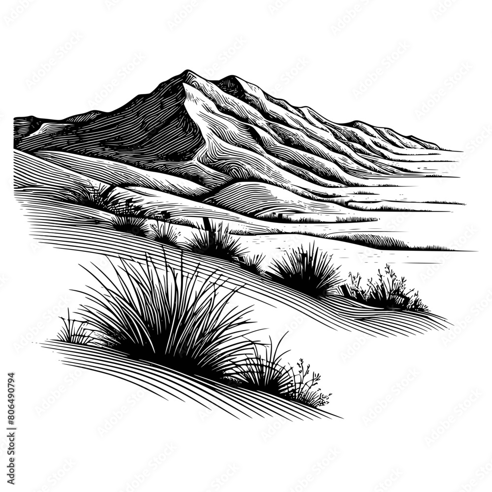 Desert Scene, Desert Svg, Desert Landscape Clipart, Sunset Desert Scene ...