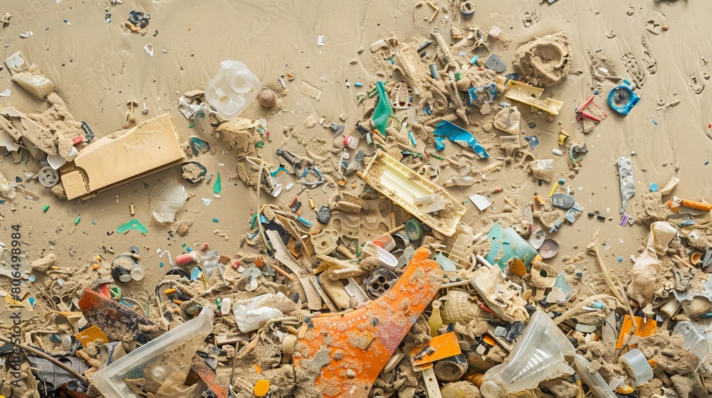 Raw, powerful image of old plastic residues and parts littering a ...
