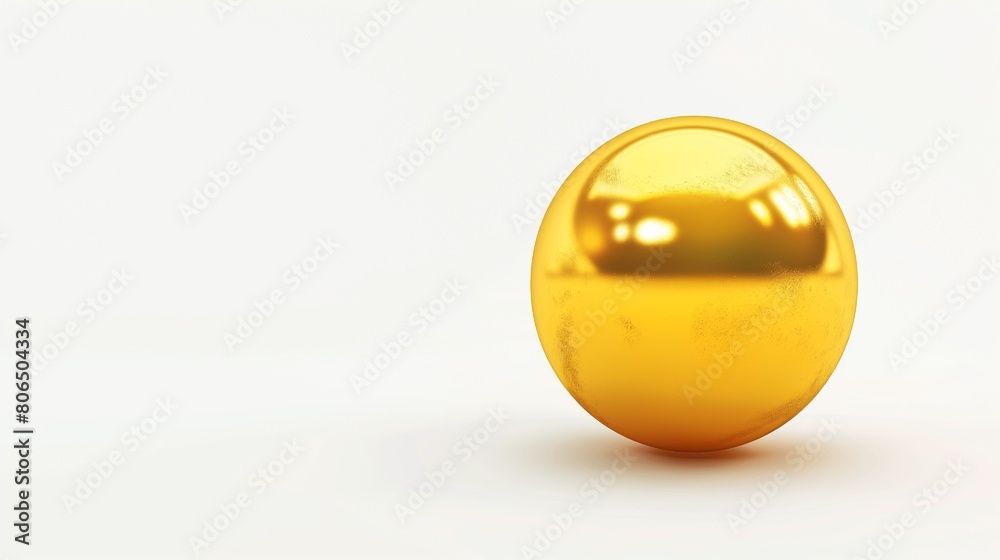 tiny golden sphere, white background, concept art from a comic book ...
