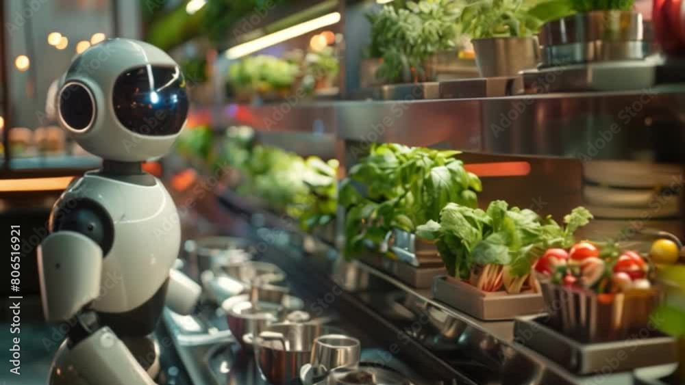 Artificial intelligence robots as waiters in restaurants using robot servers is the future ...