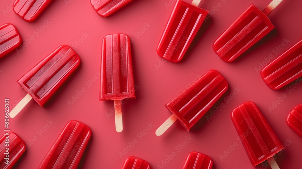 Red Popsicles created with Generative AI Technology, ai, generative ...