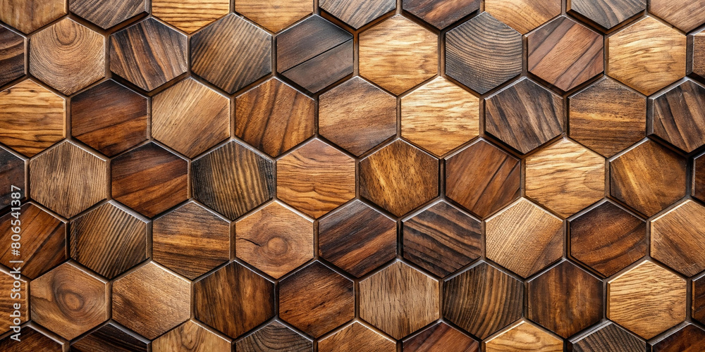 Abstract luxurious geometric hexagon wood background banner 3d texture ...