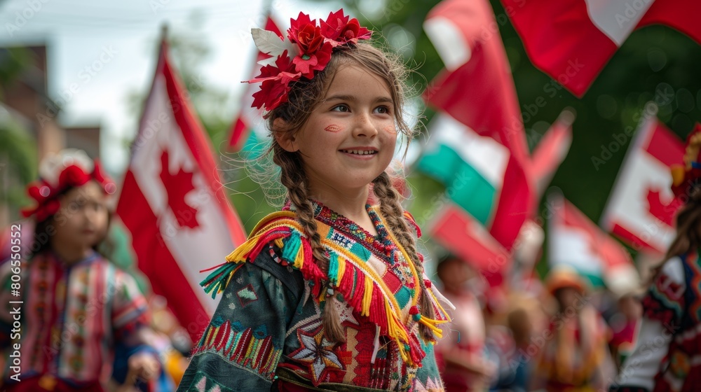 Lively Canada Day parade on the streets of Ottawa, featuring marching ...