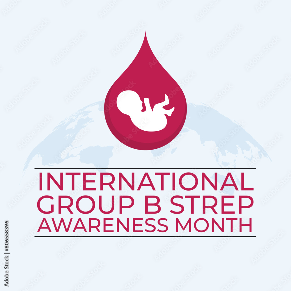 vector graphic of international group b strep awareness month good for international group b ...