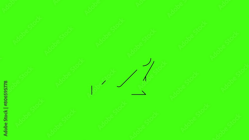 Envelope with a map pointer icon animation on Greenscreen background ...