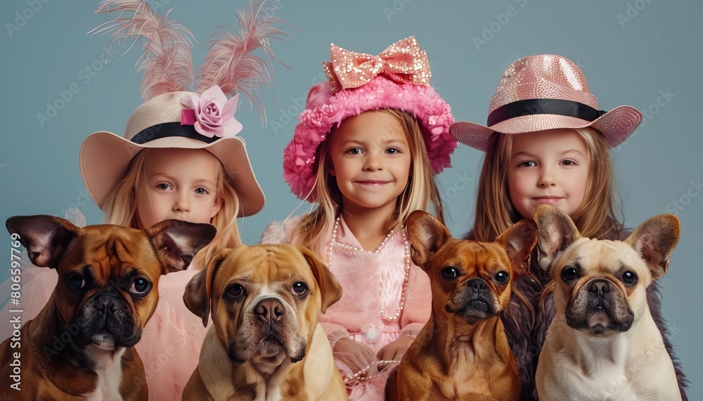 Foto de Kids dressing up their pets in silly costumes for a photoshoot ...
