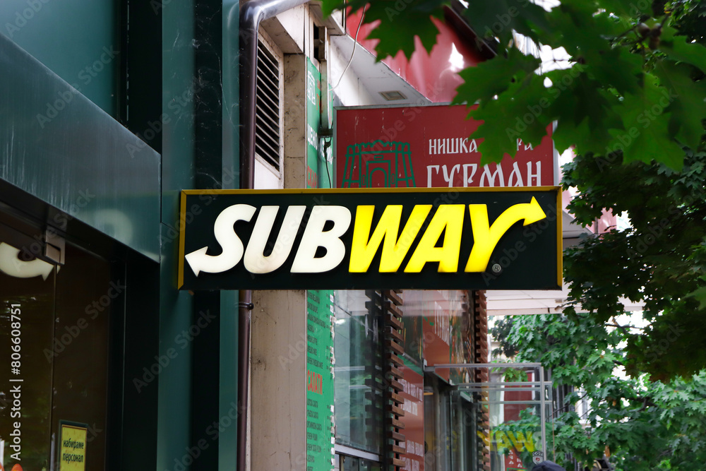 Sofia, Bulgaria- August 18, 2023: Subway, an American multinational ...