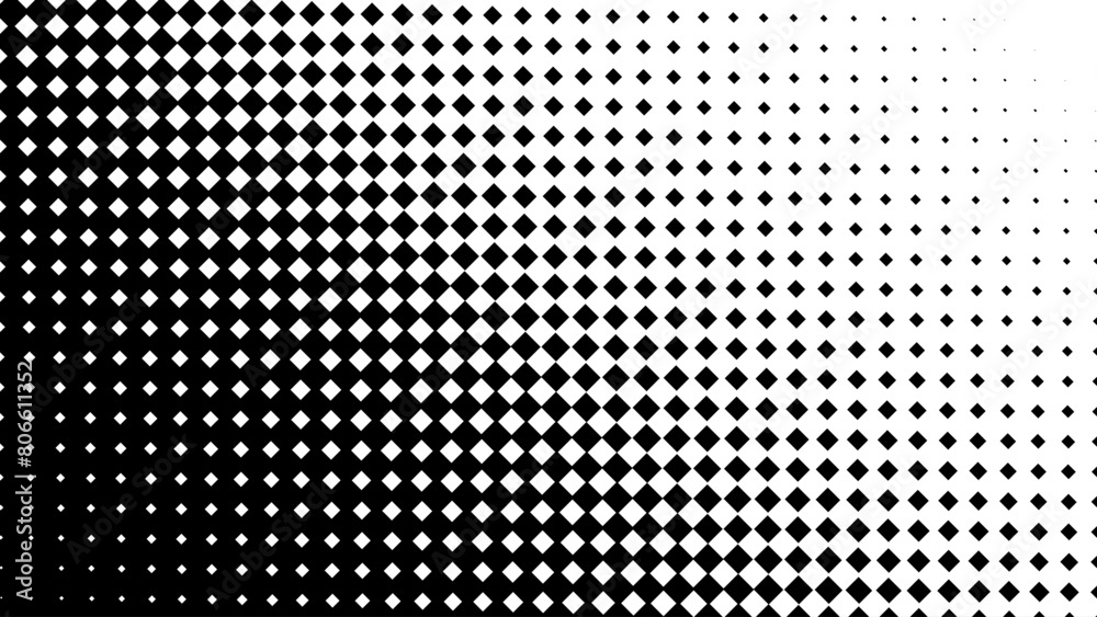 Halftone Square Pixels Pattern. Faded Shade Background. Grid Gradation ...