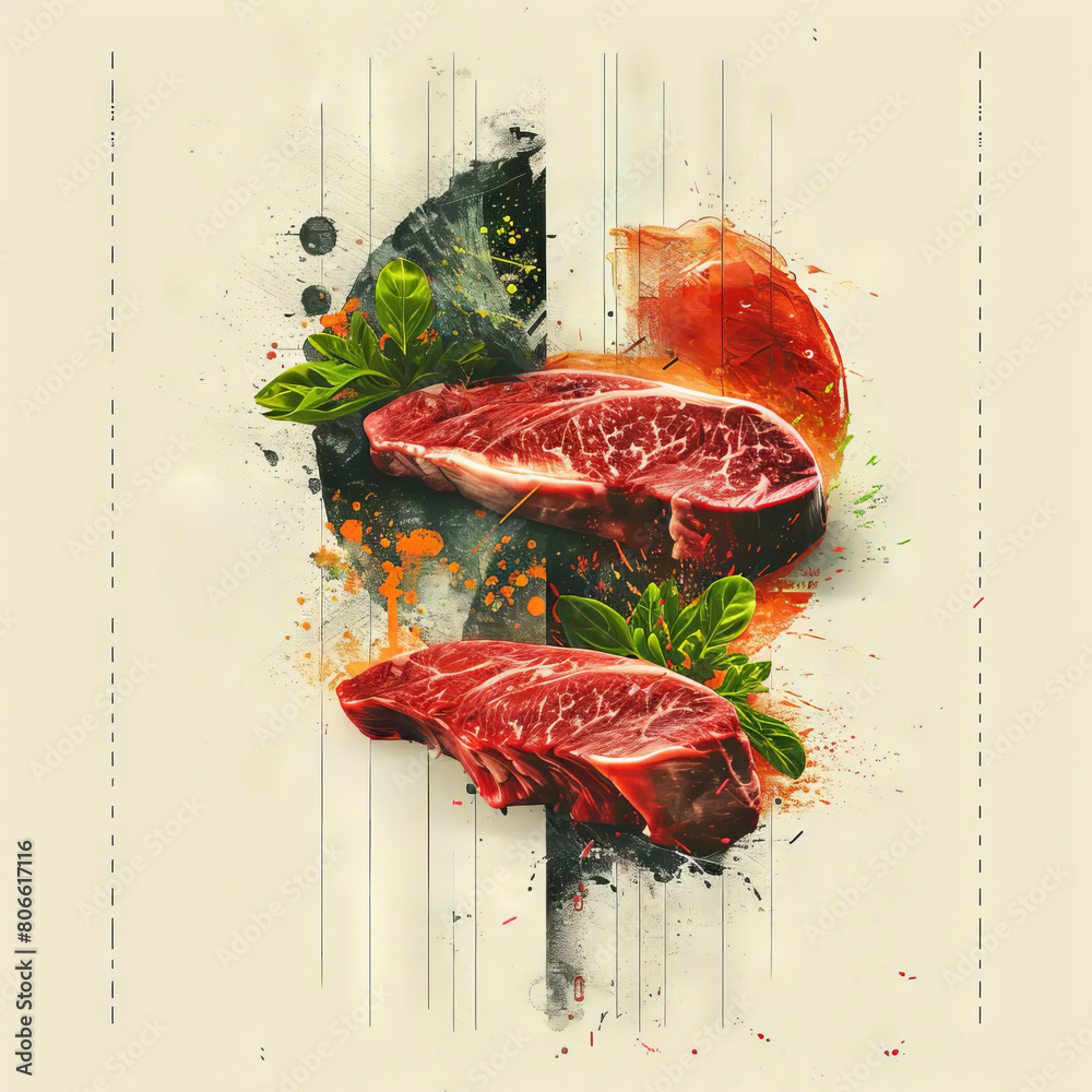 Design concept for an ecofriendly meat educational campaign, using ...