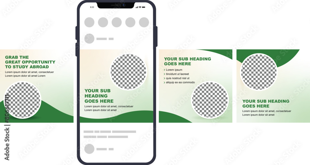 Set of Instagram Carousel Post, editable social media Instagram ...