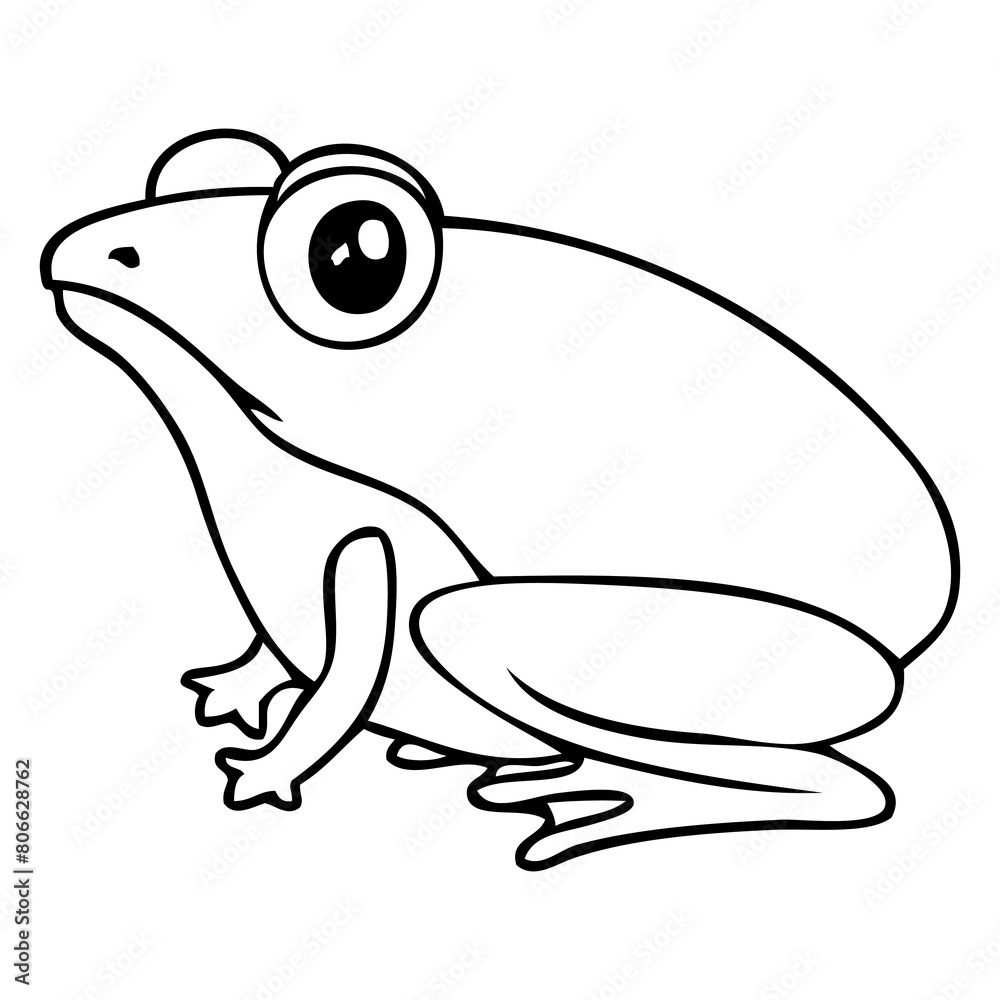 frog outline vector illustration Stock Vector | Adobe Stock