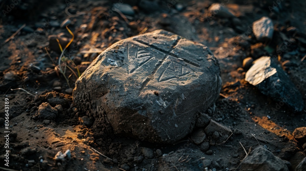 The mysterious allure of ancient symbols carved onto stone surfaces ...