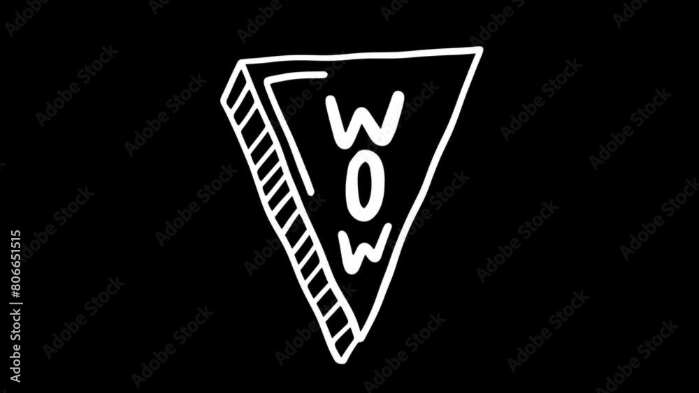 Vidéo Stock Motion graphic hand drawn lettering text in speech bubble ...