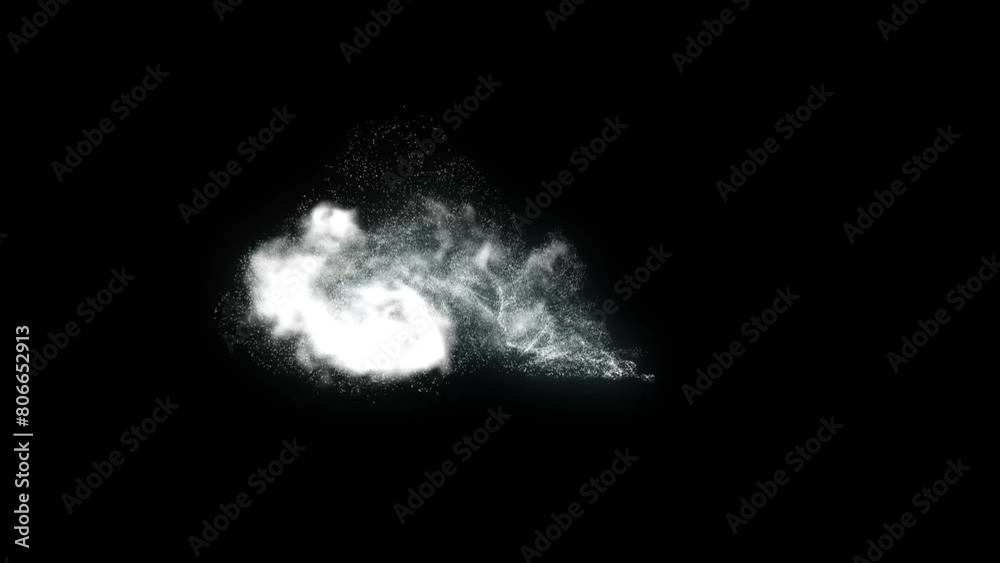 Vidéo Stock Winter Frost VFX, Smoke visual effect on black png ...