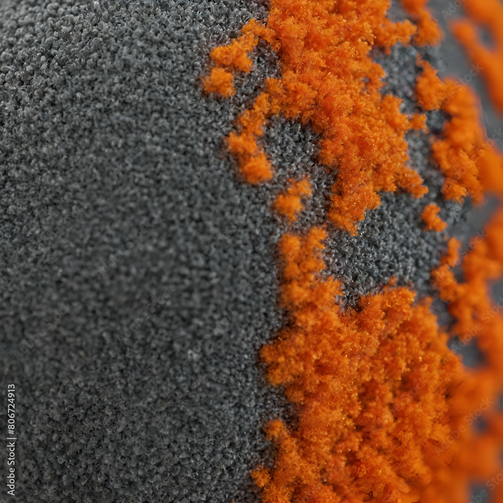 Macro zoom of a grey and fluo orange texture to use as wallpaper ...
