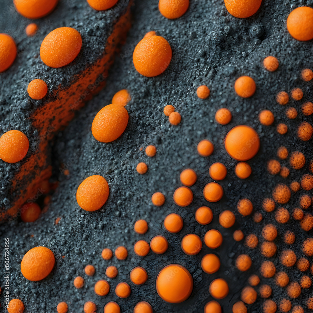 Macro zoom of a grey and fluo orange texture to use as wallpaper ...